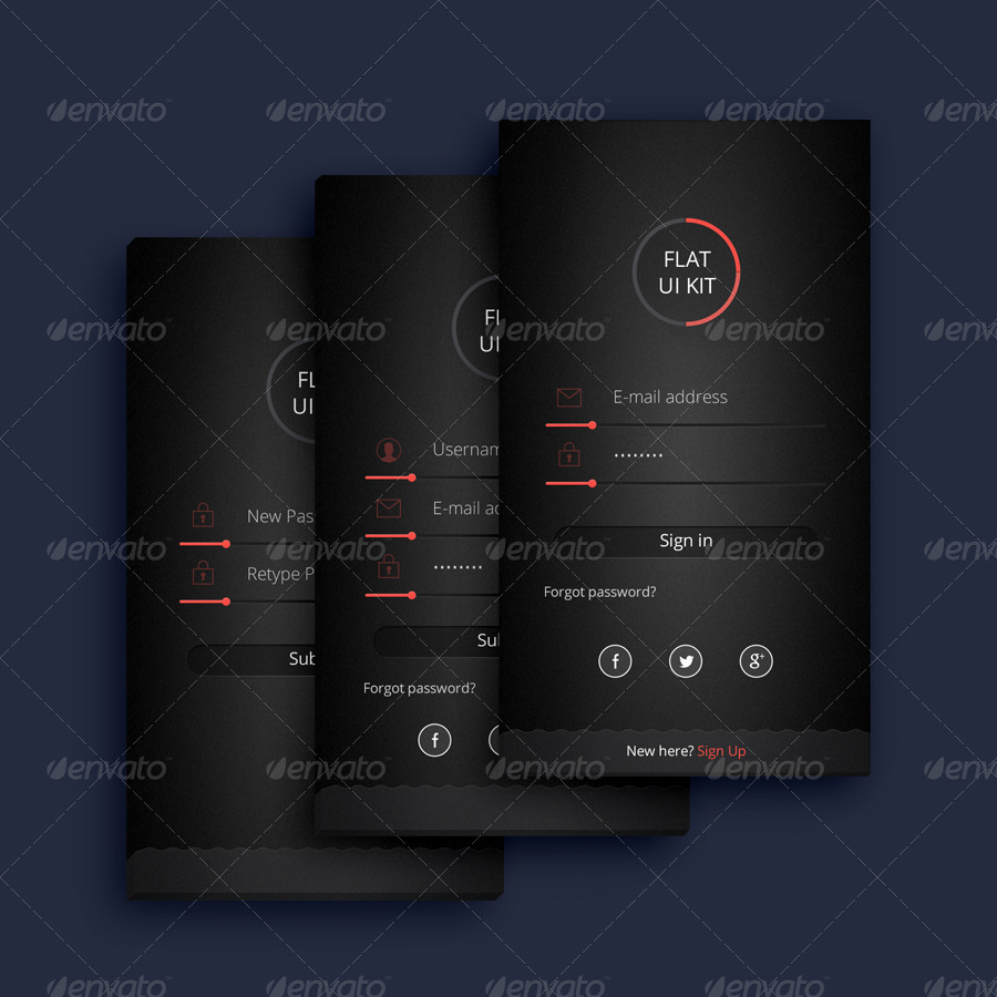 Flat UI KIT, Web Elements | GraphicRiver